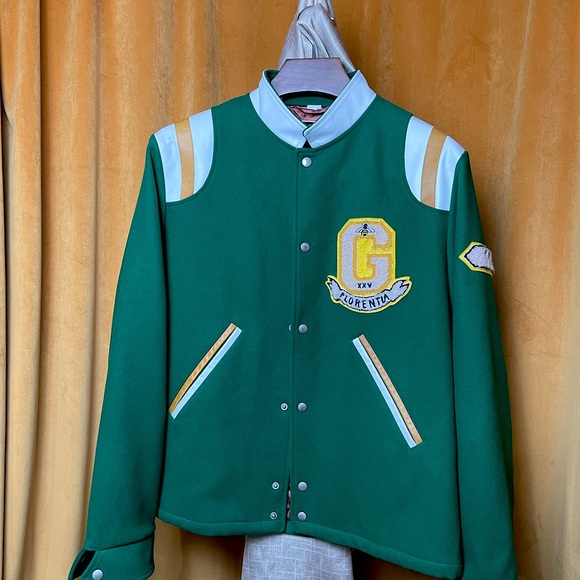 Gucci | Jackets & Coats | Rare Gucci Runway Guccy Tiger Wool Letterman ...